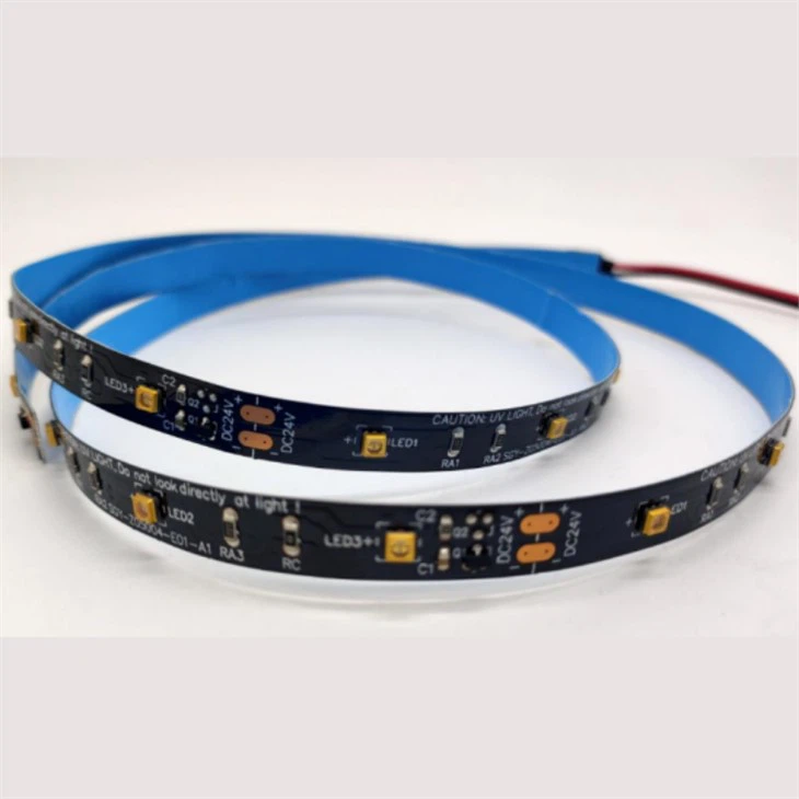 China Customized Germicidal UVC LED Strip 24v DC UVC LED Light Strip ...